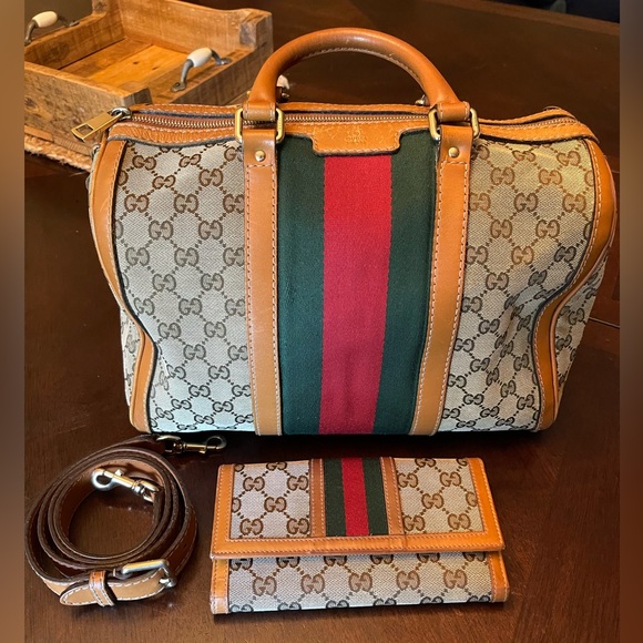 Gucci | Bags | Gucci Boston Bag And Gucci Wallet | Poshmark